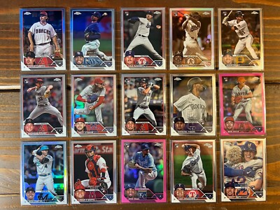 2023 Topps Chrome Update - (15) Rookie Lot Carroll / Noda / Batty *READ ...