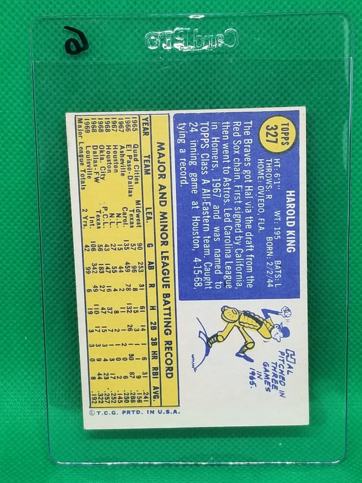 ⚾1970 Topps Set-Break #327 HAL KING⚾ EX-MT EXMINT OR BETTER | eBay