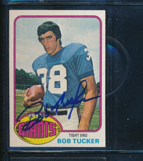 1976 Topps #417 Bob Tucker New York Giants Signed Autograph (HD49 ...