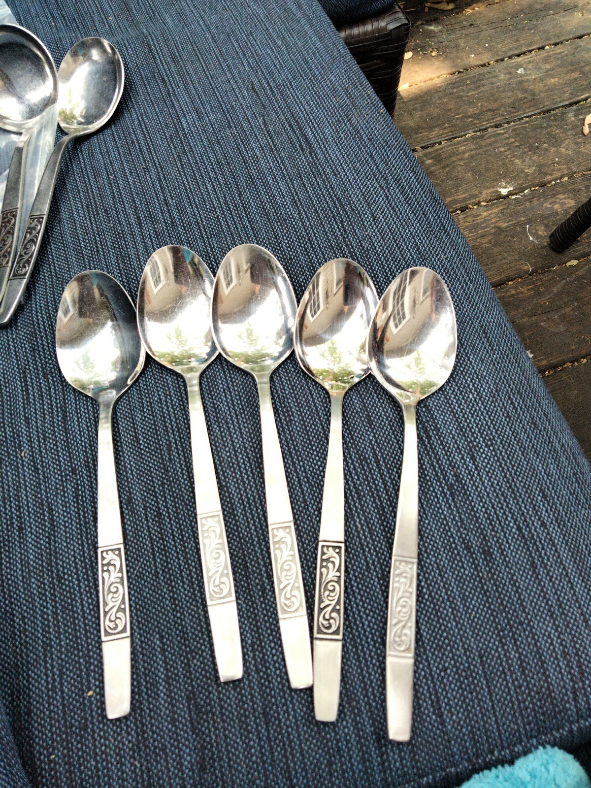 Amefa Stainless Holland Royal Damask 5 Tablespoons serving spoon 8 1/4 ...