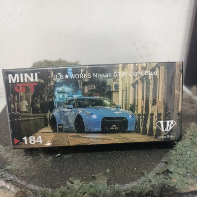 Mini GT #184 LB WORKS Nissan GT-R R35 Macau Exclusive - Light Blue ...