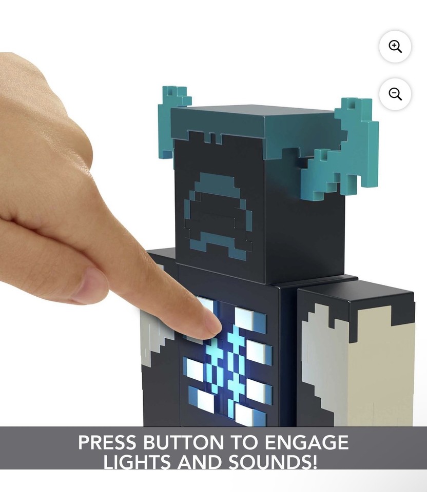 Minecraft Warden Action Figure with Lights, Sounds & Attack Mode, 3.25 ...