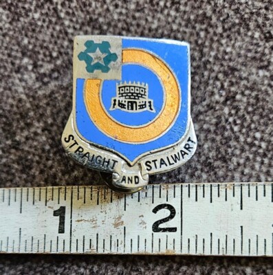 US MILITARY INSIGNIA CRESTS DI DUI 41ST INFANTRY STRAIGHT AND STALWART ...