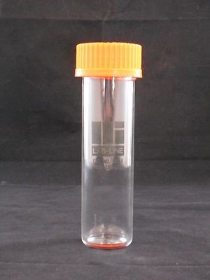 LAB-LINE Glass 35mm D x 150mm L Hybridization Bottle w/ GL-45 Cap 308-8 ...