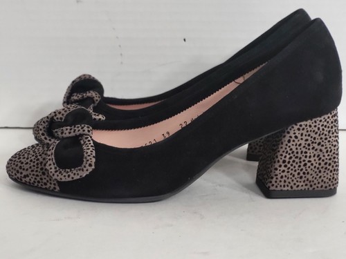 FERCA 81 Black Made In Italy Suede patent leather accent, animal print ...