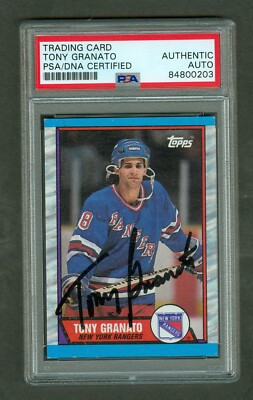 Tony Granato 1989-90 Topps Rookie #161 NY Rangers PSA/DNA Encased ...