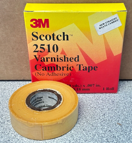 NEW 3M Scotch Varnished Cambric Tape 2510, 3/4 in x 60 ft (20 yard roll ...