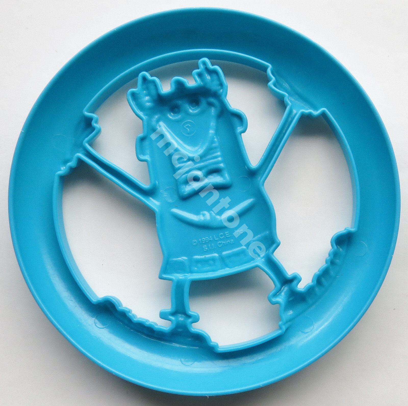 LOOSE Little Caesars 1994 FRISBEE Toga Pizza Man BLUE Cut Out FLYING ...