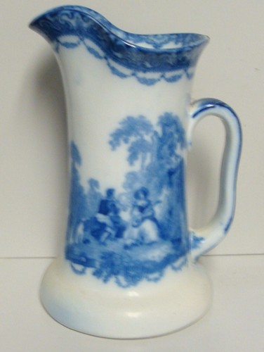 19th Century ENGLISH SCENERY 20 Oz. Pitcher FLOW BLUE MARK on BACK | eBay
