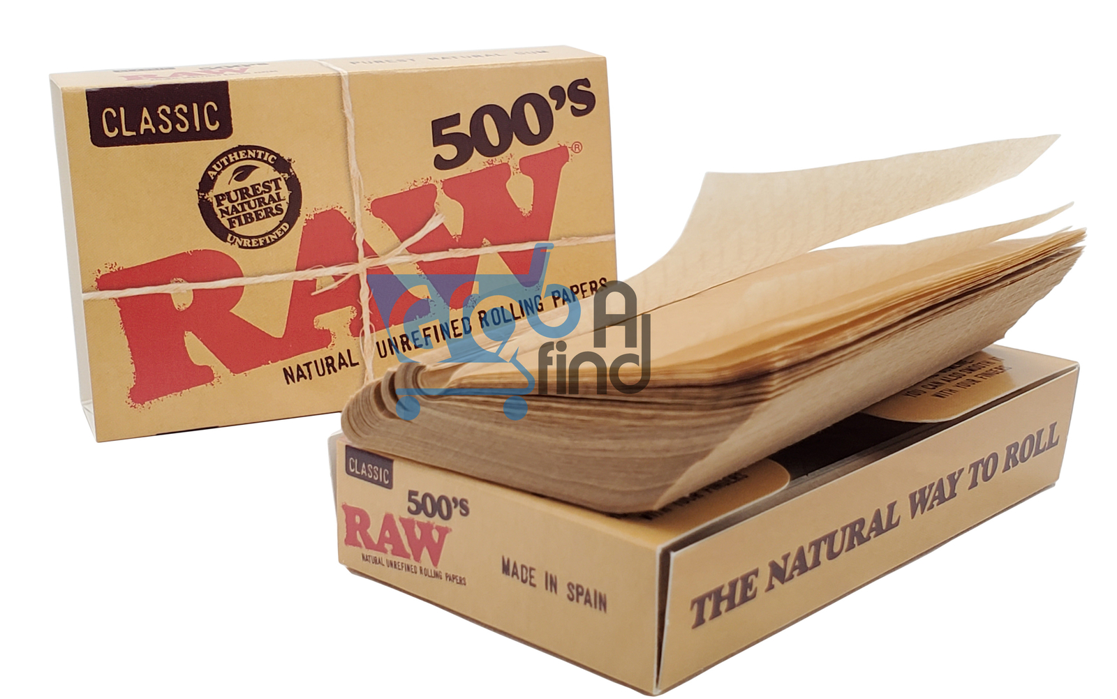 Raw Classic 500's Papers, Bag of 200 Pre-Rolled Tips & RAW79 Roller ...