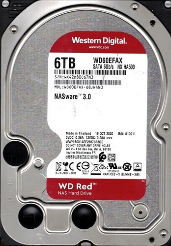 WD60EFAX-68JH4N0 WX42D OCT 2020 Thaïlande Western Digital 6 To | eBay