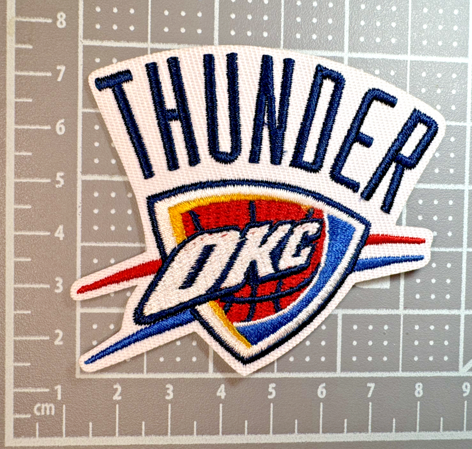 Oklahoma City OKC Thunder Team Logo Embroidered 3in Iron / Sew-On Patch ...