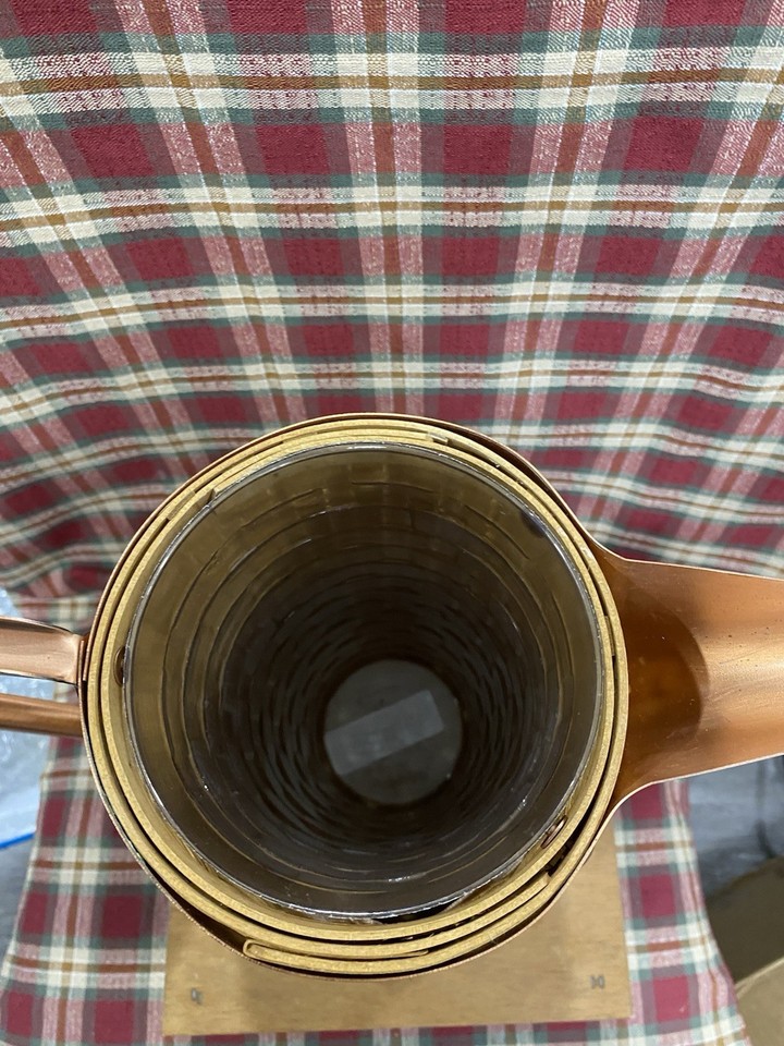 Longaberger 2006 Basket Pitcher Copper Handle/Spout With Protector Tie ...