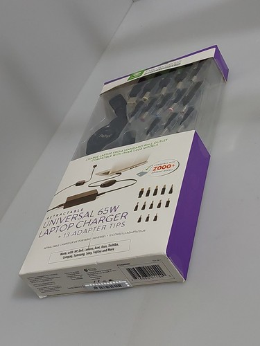 ReTrak Retractable Universal 65W Laptop Charger +13 Adapter Tips | eBay