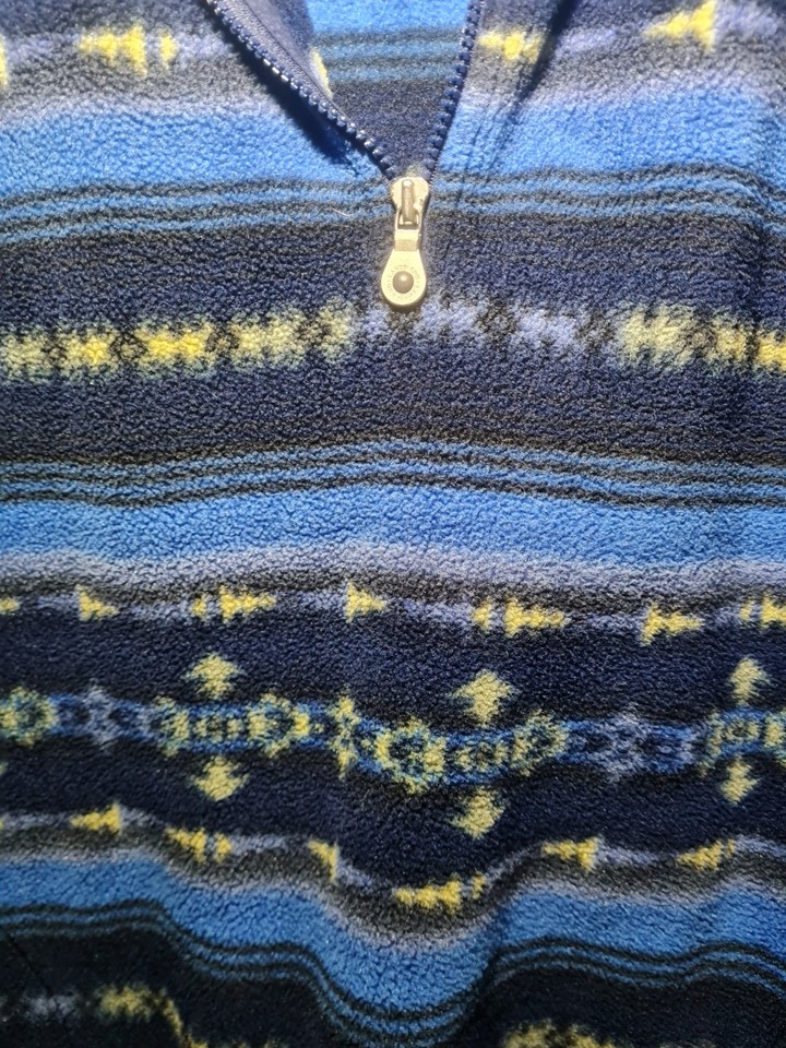 Lands' end size XL quarter zip pattern fleece top jumper Activewear ...