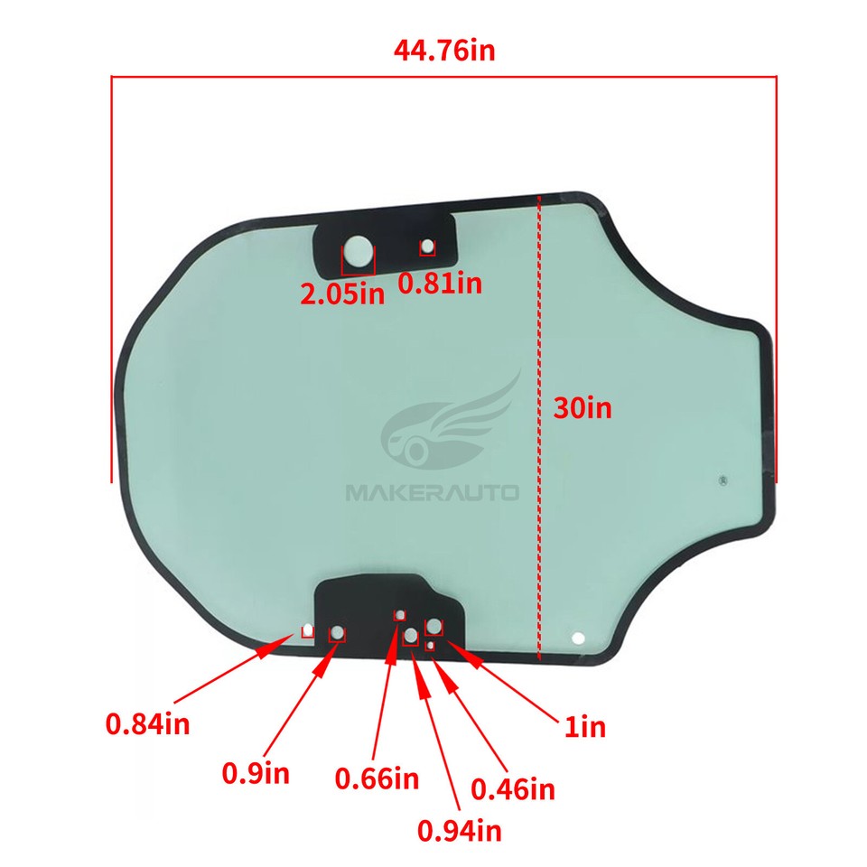 Cab Door Glass for Caterpillar Skid Steer CAT 262D3 259D3 259D 246D ...