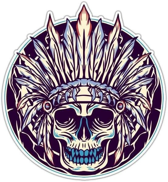 Indian Chief Head Skull