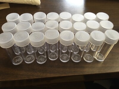 24 New Whitman Round Coin Tubes for Dimes (10 cent) Made in USA | eBay