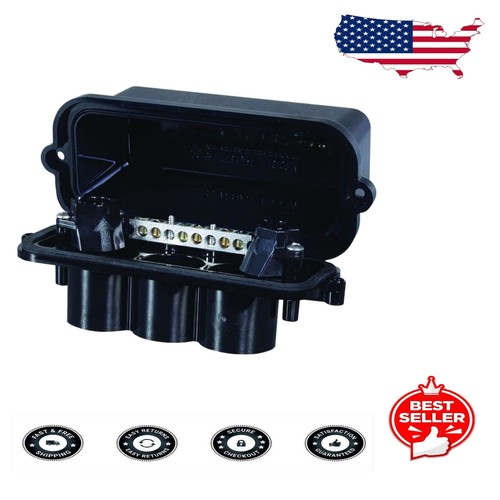 Multi-Fixture Black Junction Box for Pool/Spa Lights - 2-Light ...
