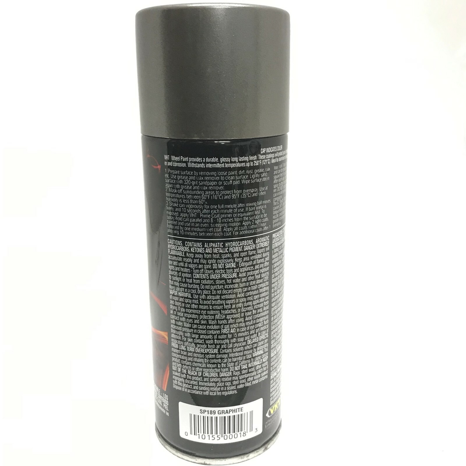 VHT SP189 High Temperature GRAPHITE Wheel Paint 11oz. Chip Resistant (2 ...