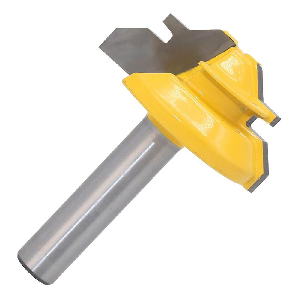 8mm Shank x 1-3/8" Lock Miter Router Bit 45 Degree Woodworking Cutter ...
