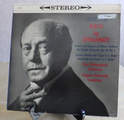Bach by Ormandy The Philadelphia Orchestra COLUMBIA MS 6180 EX | eBay