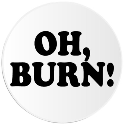 Oh Burn - 25 Pack Circle Stickers 3 Inch | eBay