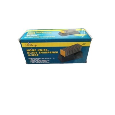 Diamond Hone Block Stone Knife Sharpener Wet Dr 4 Side Sharpening | eBay