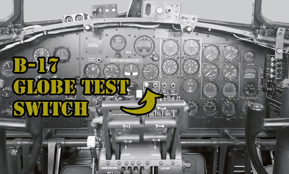 B-17 Flying Fortress Bomber CONTROL WHEEL MIC SWITCH Instrument Panel ...