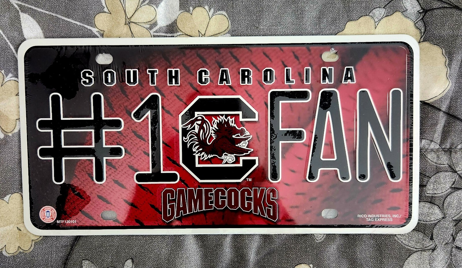 New NCAA South Carolina Gamecocks "#1 FAN" Metal Vanity License Plate ...