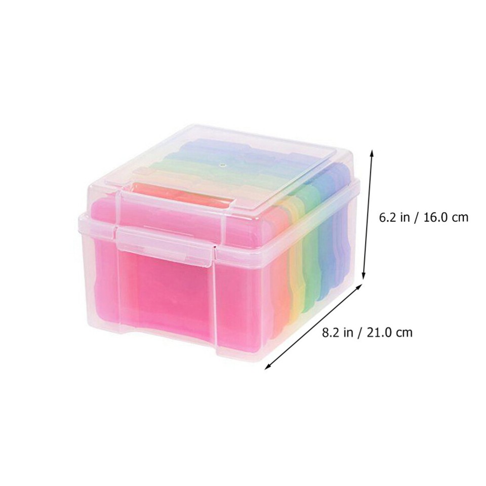 Card Case Postcard Storage Box Receipt Organizer Container with Lid | eBay