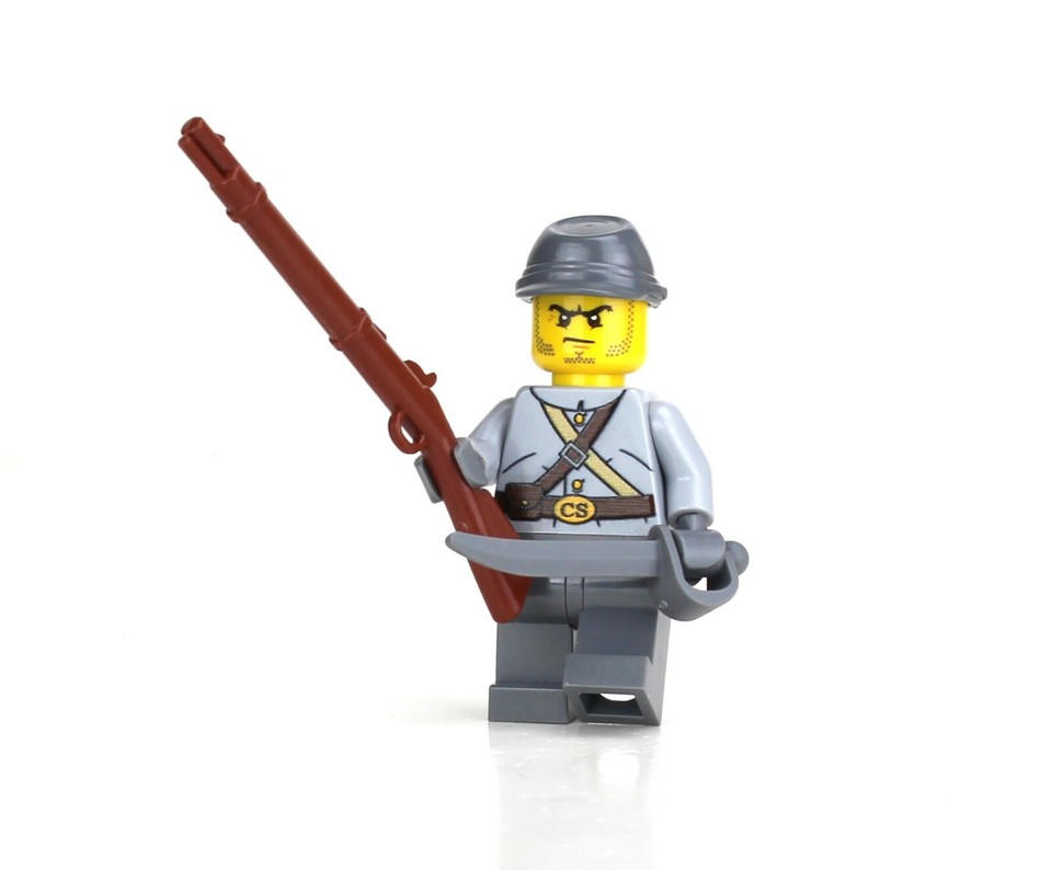 Battle Brick Confederate Army Soldier Civil War made w/ real LEGO ...