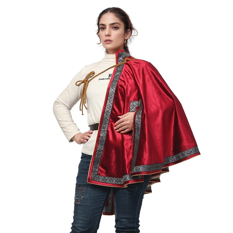 Medieval Women's Cape Musketeer cape Renaissance Half Cape Halloween ...