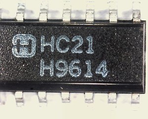 10 x Harris CD74HC21M surface mount 74HC21 dual 4 input AND gate SO14 ...