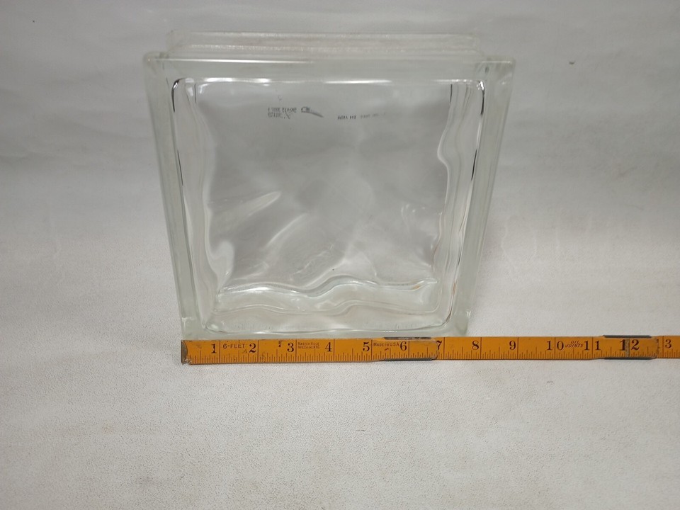Pittsburgh Corning Decora Glass Block 8x8X3" RETIRED New Wavy Brick NOS ...
