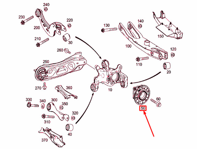 Mercedes-Benz B W246 Rear Left Wheel Bearing A2463340006 OEM for sale ...