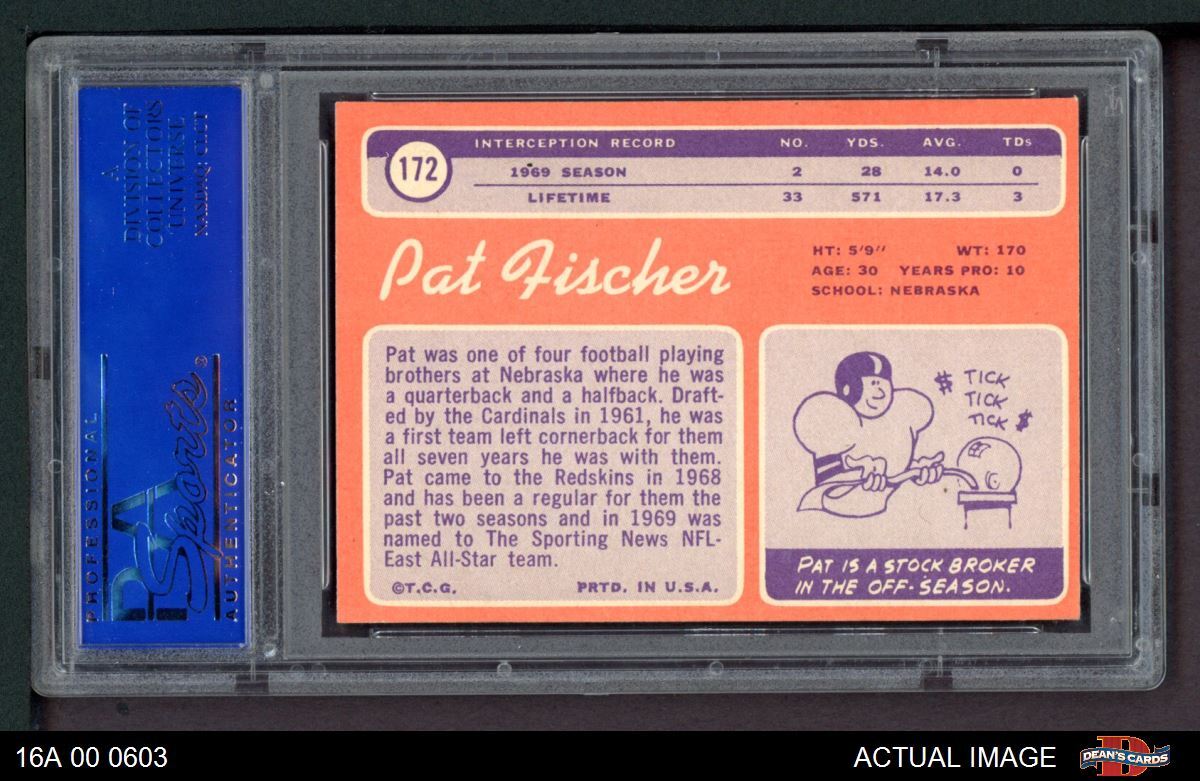 1970 Topps - #172 Pat Fischer for sale online | eBay