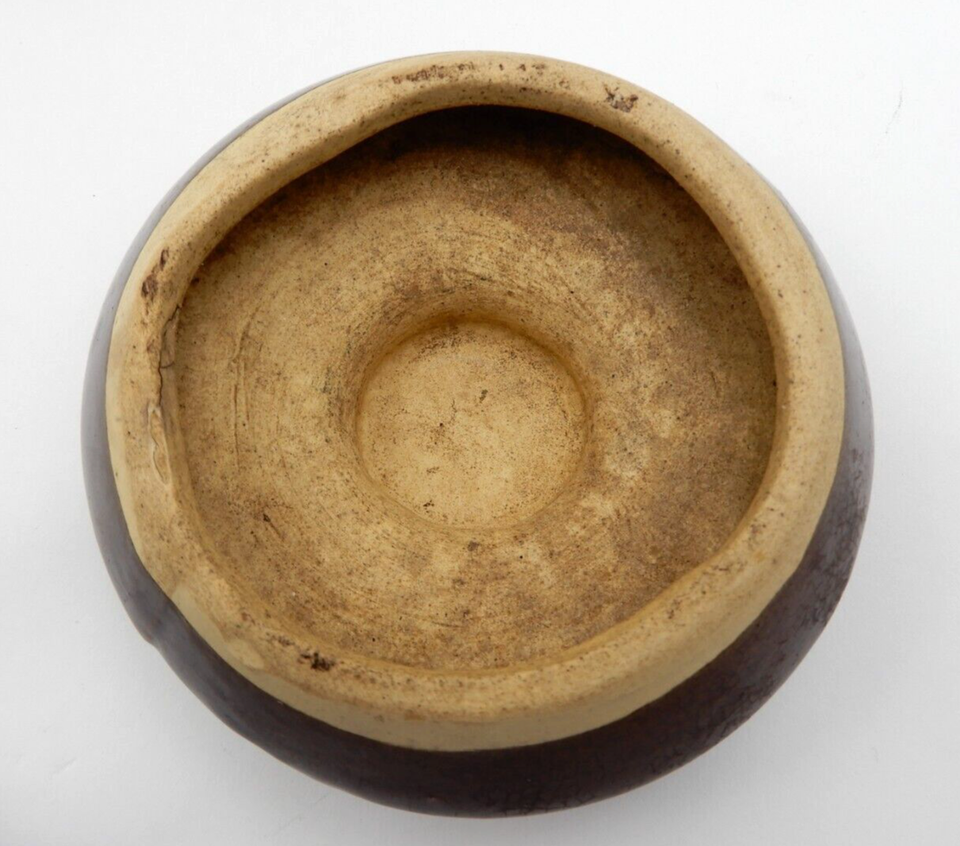 VINTAGE POTTERY OVEN CROCK GOURMET BROWN DRIP GLAZE BEAN POT WITH LID ...