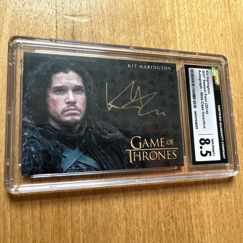 2014 Game of Thrones Gold Jon Snow Kit Harrington Autograph CGC 8.5/10 ...