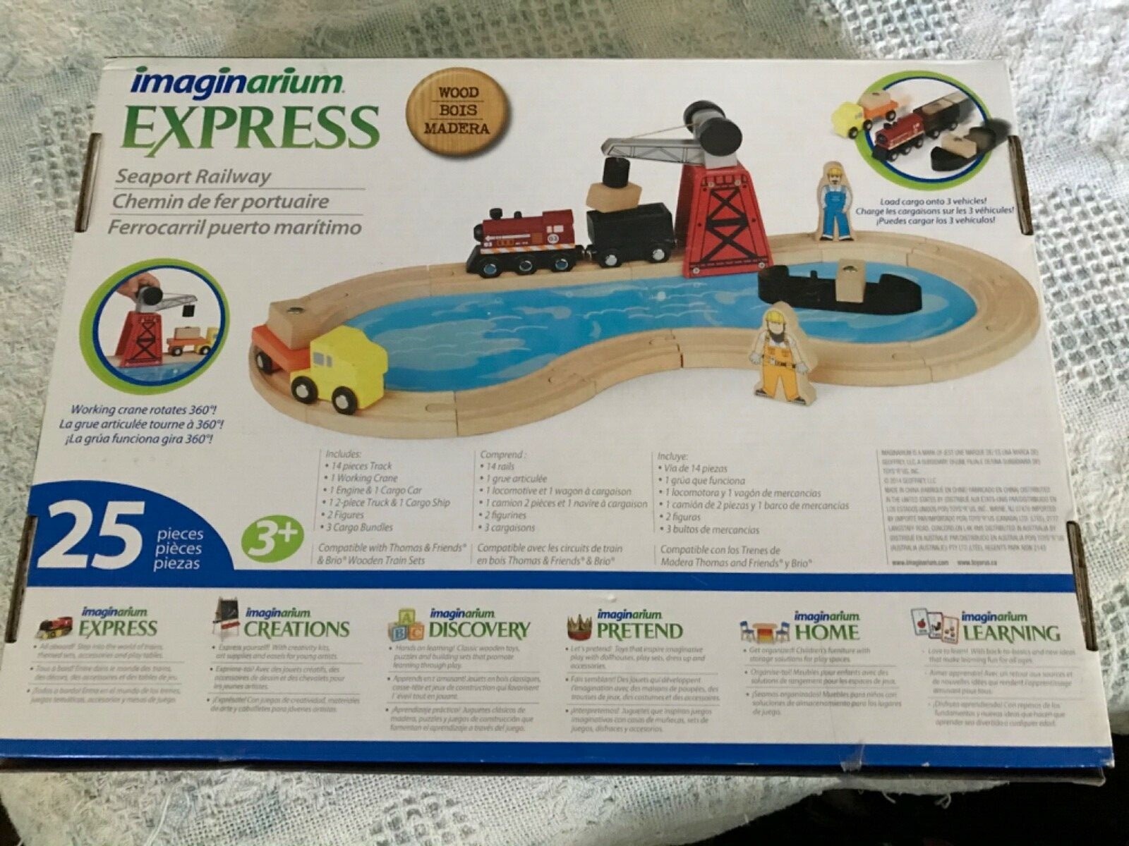 Imaginarium Express Seaport railway 25 Pieces Wooden Train Set ...