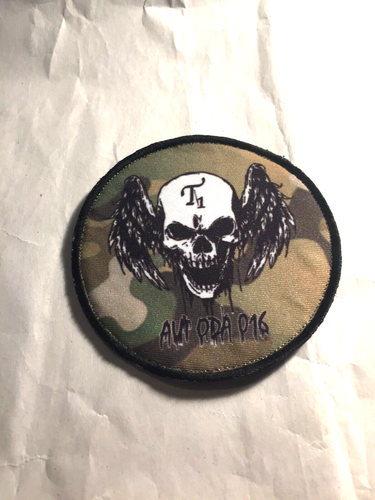 US Military "T /1" Subdued Patch Skull w wings (Hooks) | eBay