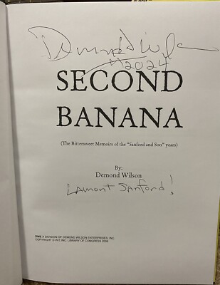 **PRICE DROP** Demond Wilson Sanford & Son Autograph Signed Book Second Banana | eBay