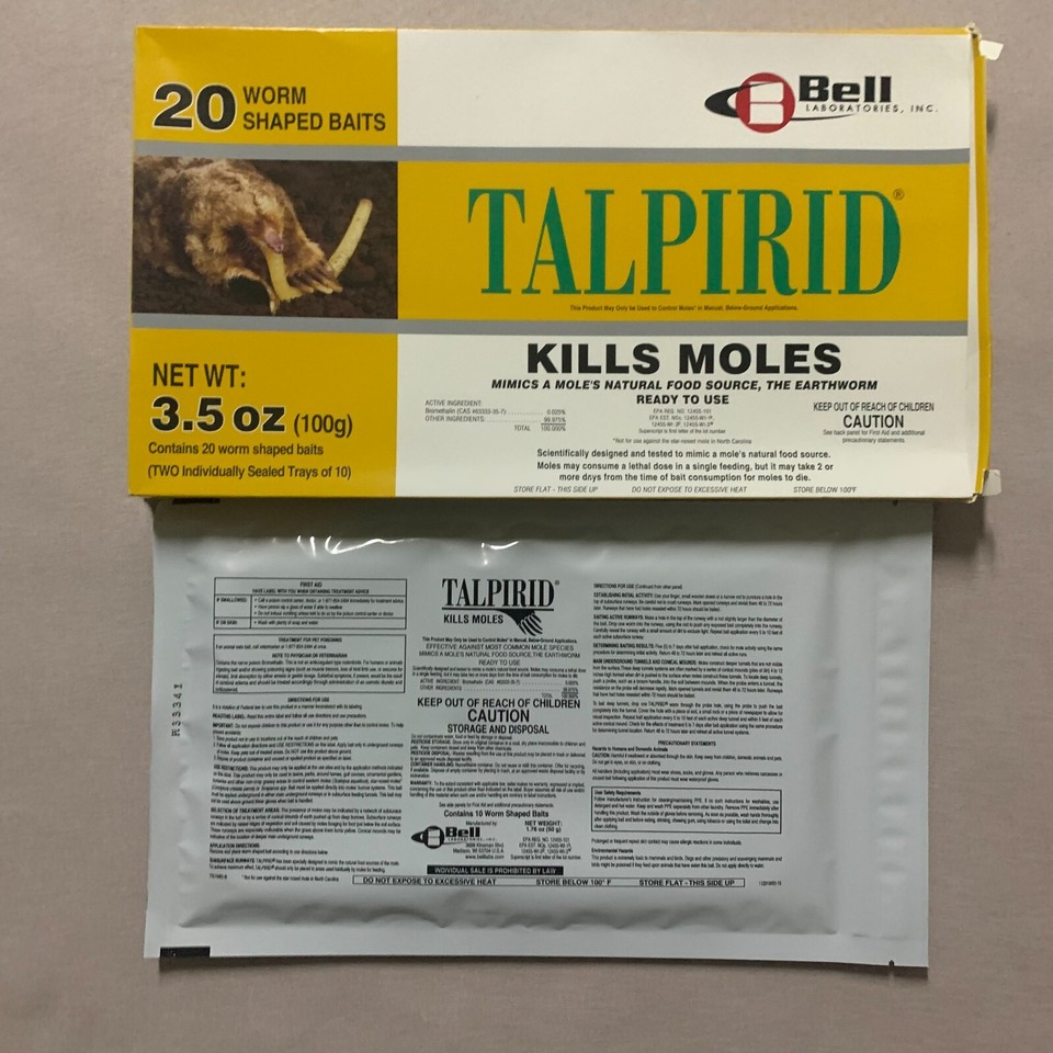 Bell Labs Talpirid Mole Bait Worms – 20 Count, Effective Pest Control ...