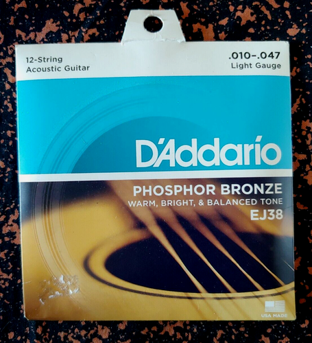 D'Addario (EJ38) 12 Phosphor Bronze Acoustic Guitar Strings for sale ...