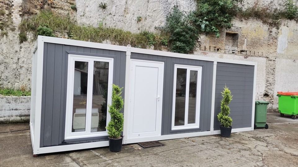 insulated modular office outbuilding garden room man cave pod gym dog ...