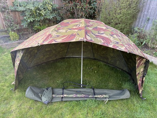 Aqua Products Fast And Light DPM Brolly with bag, pegs and fox storm ...