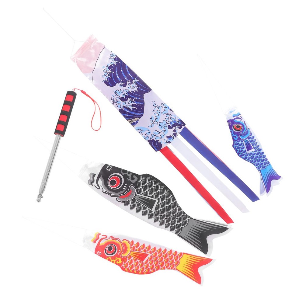 1 Set Hanging Carp Windsock Japanese Restaurant Flags Garden Decorative ...