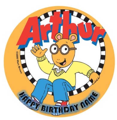 ARTHUR Edible Image Birthday Party Cake Topper 19cm Round | eBay Australia
