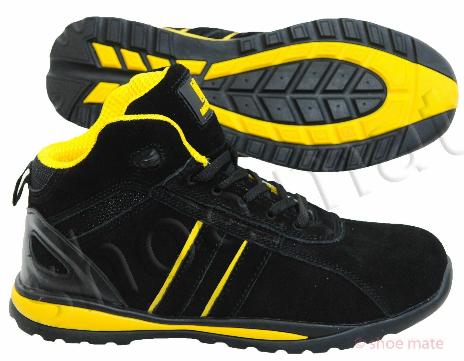 NEW MENS LIGHTWEIGHT PLASTIC COMPOSITE TOE CAP WORK BOOTS SAFETY SHOES ...