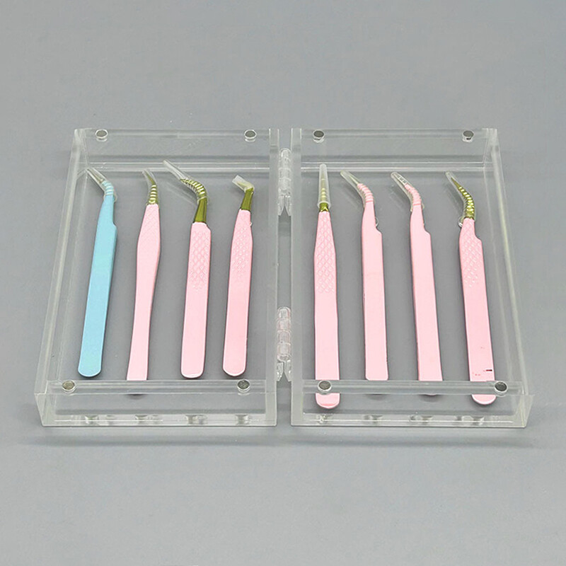 Eyelash Tweezers Storage Box Tweezers Organizer Case Stand Holder ...